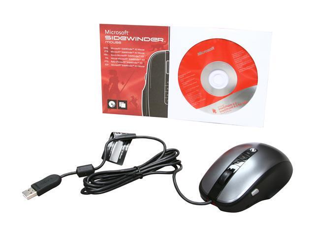 Microsoft SideWinder X3 Black Wired Laser Mouse - Newegg.com