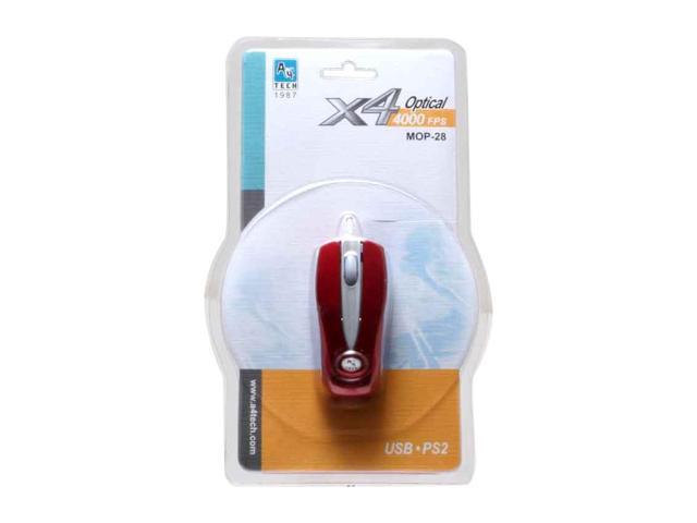 A4Tech MOP-28-1 Red Wired Optical Mini Mouse - Newegg.com