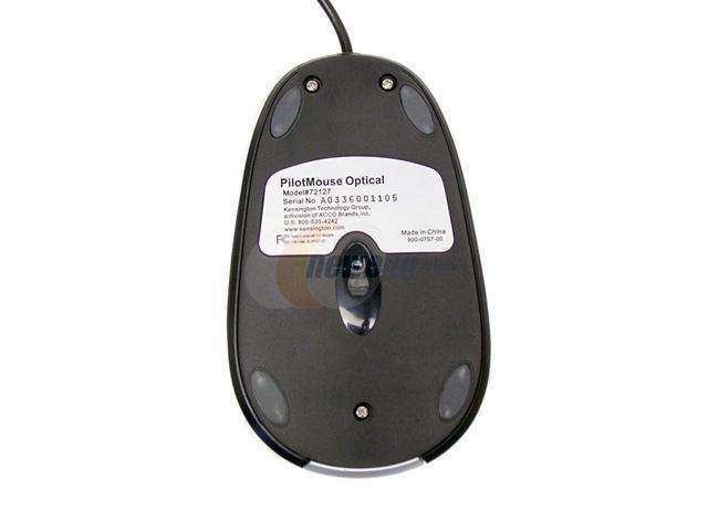 Kensington PilotMouse Optical 72127 Silver/Black Wired Optical Mouse ...
