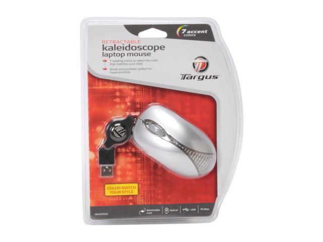 Targus AMU0503US White Wired Optical Mini Kaleidoscope Retractable ...