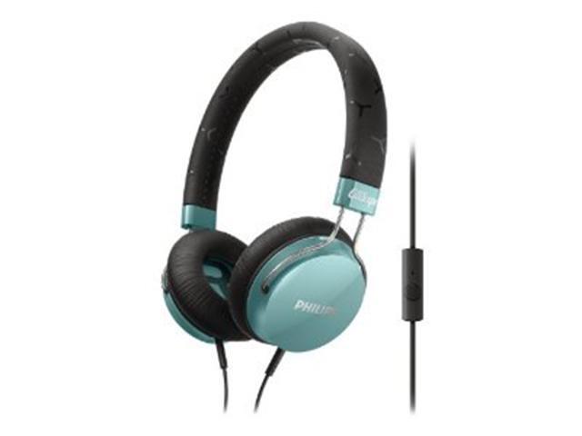 PHILIPS Teal SHL5305TL/28 FIXIE Stereo Headphone W/ Mic - Newegg.com