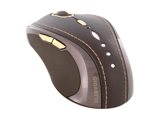 GIGABYTE GM-M7800S Brown 2.4GHz Wireless Laser Elegant Luxury Mouse ...