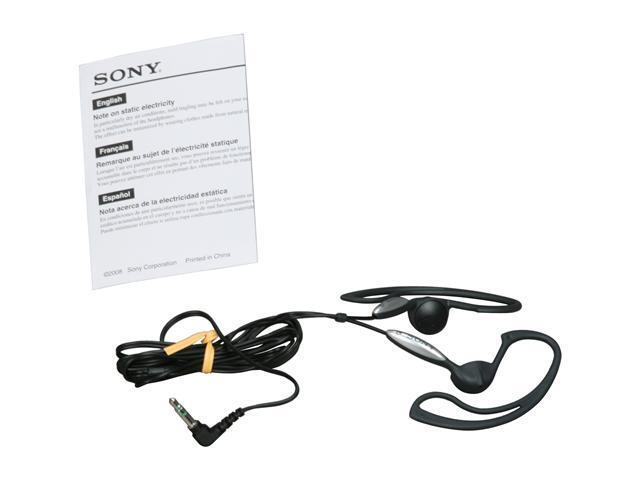 SONY Black MDR-J10/BLACK Vertical in-the-ear Clip Style Headphone ...