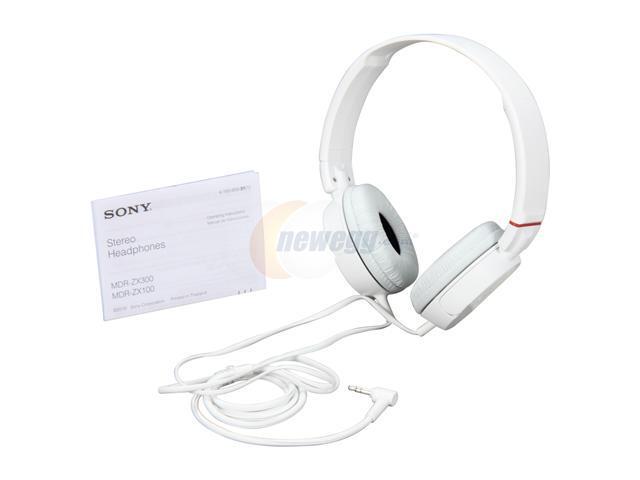 SONY White MDR-ZX100/WHT Supra-aural Stereo Headphone - White - Newegg.ca