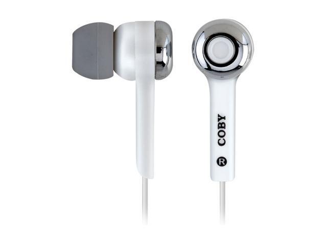 COBY CV-E31 WHITE Canal Isolation Binaural Earphone - Newegg.com