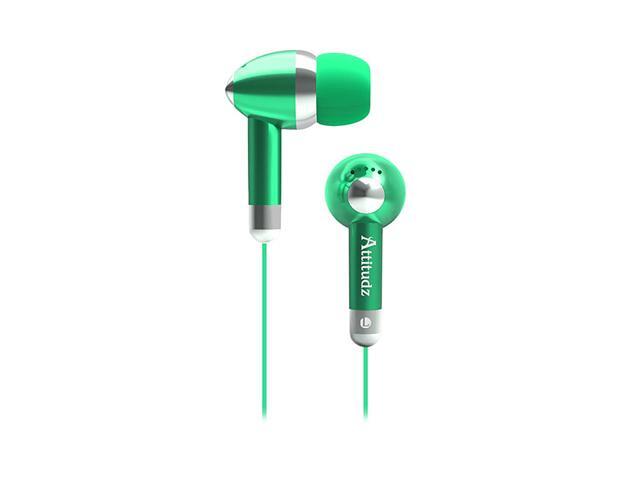 COBY Green CVE53GRN Earbud Attitudz Isolation Stereo Earphones, Green ...