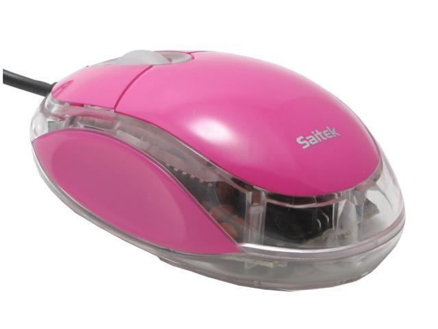 Saitek PM09AP Pink 3 Buttons 1 x Wheel USB Wired Optical 800 dpi Mouse ...