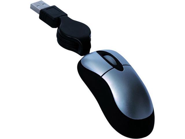 MICRO INNOVATIONS PD895P Black/Silver Wired Optical EasyGlide Travel ...