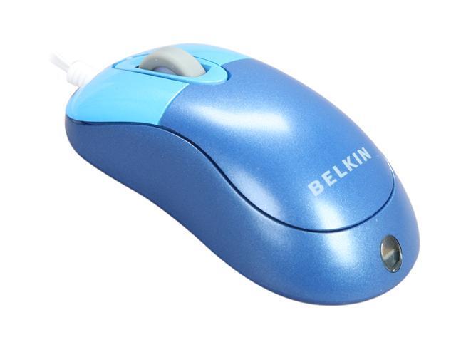 BELKIN F5L016-USB-BLU Techno Blue Wired Optical Retractable Travel ...