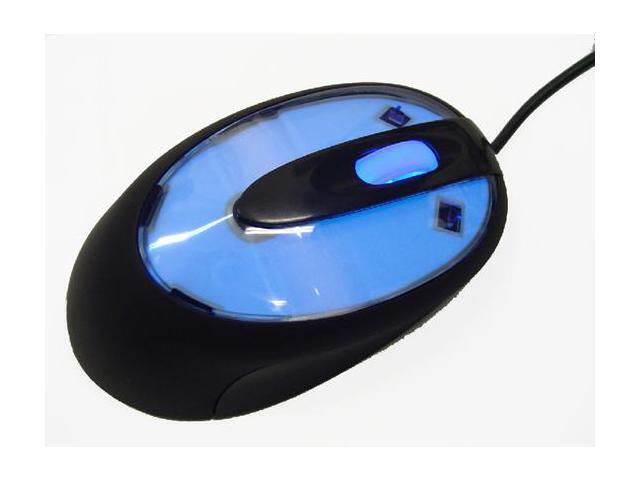 Sunbeam BlueFlame Ergonomic Illuminated MS-2021-BK Black Optical Mouse ...