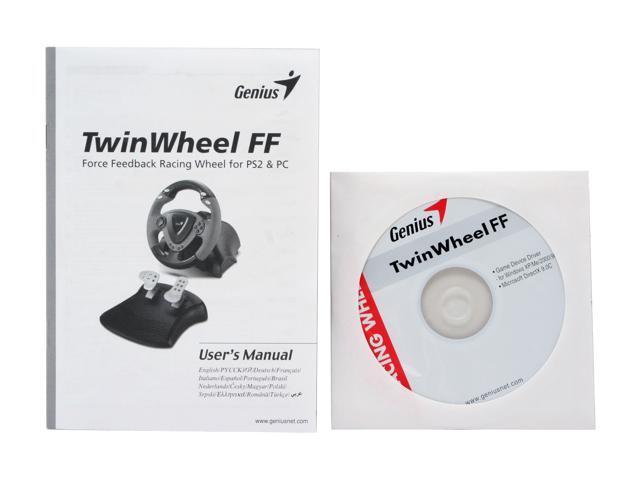 Genius TwinWheel FF Force Feedback Racing Wheel for PS2 & PC - Newegg.com