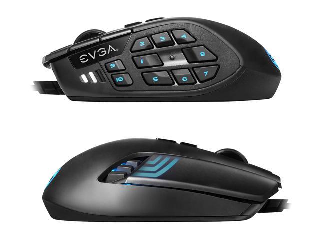 EVGA X15 MMO Gaming Mouse, 8k, Wired, Black, Customizable, 16,000 DPI ...
