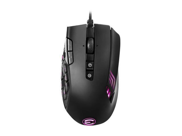 EVGA X15 MMO Gaming Mouse, 8k, Wired, Black, Customizable, 16,000 DPI ...