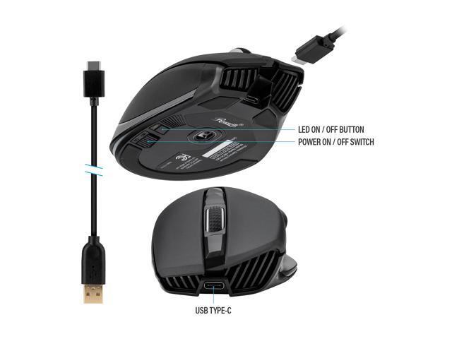 Open Box: Rosewill Wireless Rechargeable Gaming Mouse with USB Wired ...