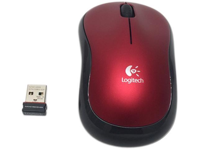 Refurbished: Logitech Recertified 910-003635 M185 Red 3-Button 1-Wheel ...