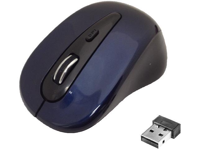 inland 2.4 GHz Wireless Optical Mouse 07439 Blue RF Wireless Optical ...