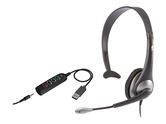 Cyber Acoustics Mono 3.5mm And USB Controller Headset AC-104USB - Newegg.com