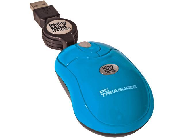 PC Treasures Retractable Mighty Mini Mouse 07222 Ice Blue Wired Mouse ...