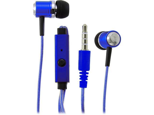 Sentry Blue HPS-HM372 MicBuds Metal Stereo Ear Buds With Built-In Mic ...