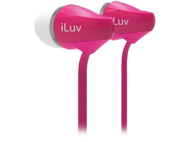 iLuv Pink ILVPEPPERMINPK Peppermintbk Peppermint Stereo Earbuds ...