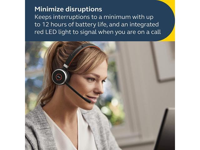 Jabra Evolve 65 Noise Cancelling Microphone Stereo - Wireless ...
