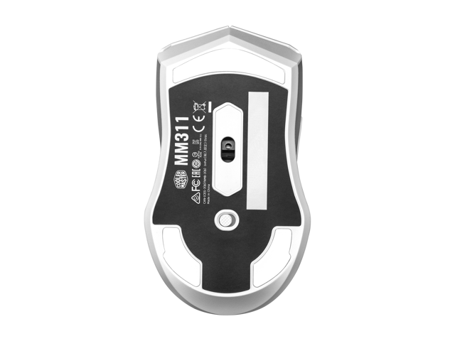 Cooler Master MM311 White Gaming Mouse with Adjustable 10,000 DPI, 2.4 ...