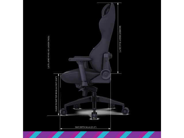 Cooler Master Hybrid 1 Ergonomic Gaming Chair, MuscleFlex Mesh, Airflow ...