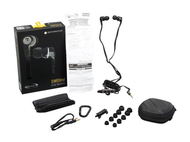 SCOSCHE Black IEM856MD Reference In-ear Monitors With Tapline Iii ...