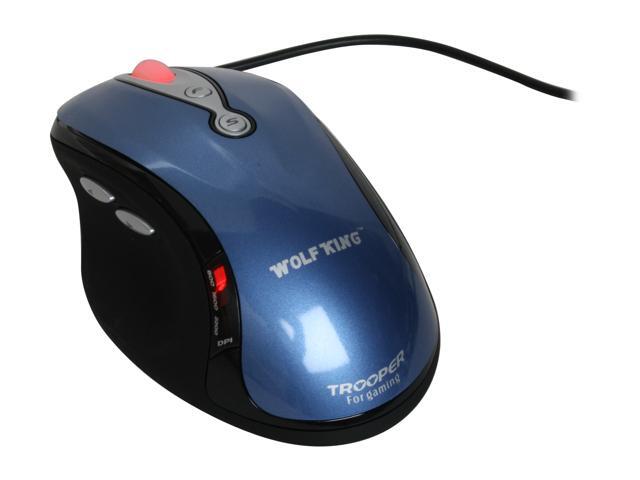 WOLF KING Trooper MSWOLTROOPERBLUE Blue Laser Mouse - Newegg.com