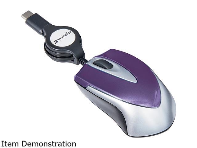 Verbatim USB-C Mini Optical Travel Mouse-Purple - Newegg.com