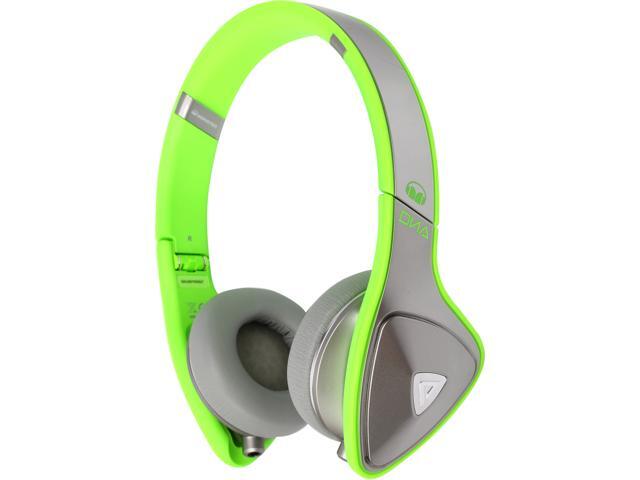 Monster DNA On-Ear Headphones-Silver/Green - Newegg.com