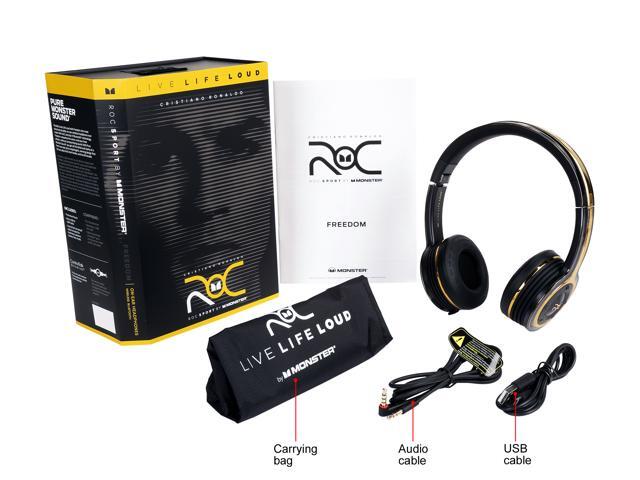 Monster ROC Sport Freedom Bluetooth Wireless On-Ear Headphones (Black ...