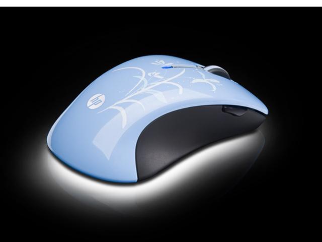 HP NP141AA#ABA Classy Blue 27MHz Wireless Optical Comfort Mouse - Water ...