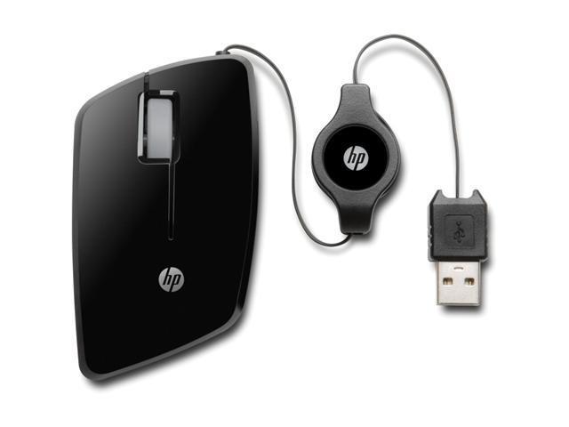 HP Retractable Mobile Mouse NY225AA#ABA Black Wired Mouse - Newegg.com
