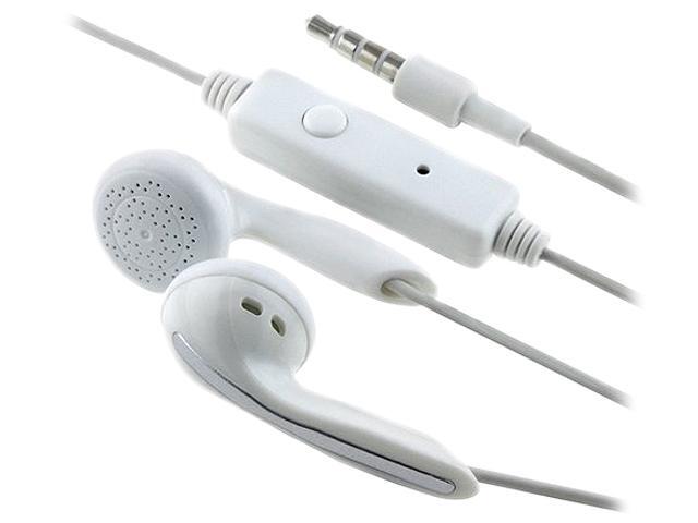 INSTEN White 798724 Canal White 3.5mm Stereo Headset w/ On-off & Mic ...