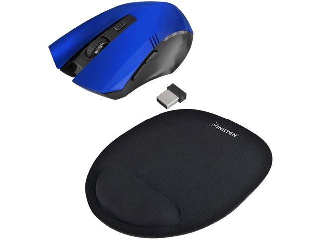 Insten 2075405 Blue RF Wireless Optical Mouse - Newegg.com