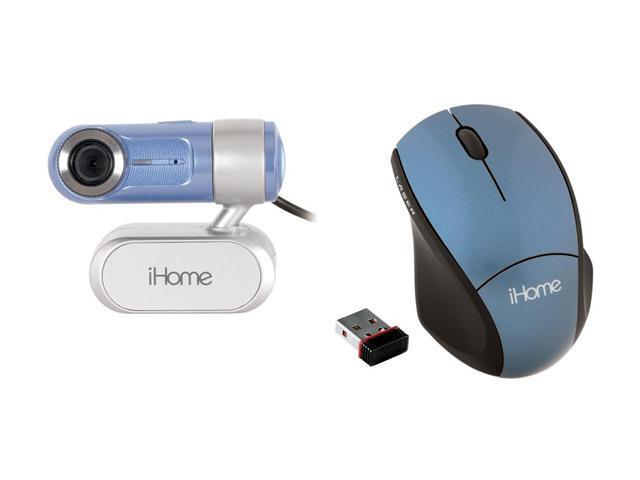 iHome IH-B912NN Blue 2.4 GHz Wireless Laser Mouse / Webcam Bundle ...