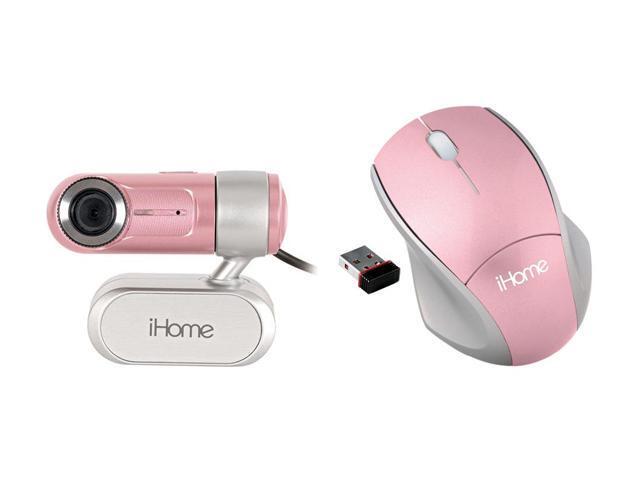 iHome IH-B911NP Pink 2.4 GHz Wireless Laser Mouse / Webcam Bundle ...