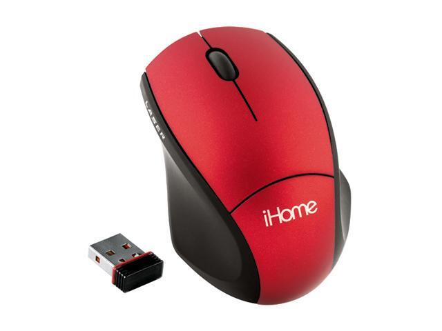 iHome IH-M170ZR Red 2.4 GHz Wireless Laser Mouse - Newegg.com