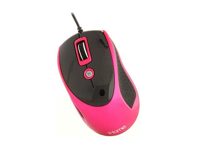 iHome IH-M806OM Magenta Pink Wired Optical Mouse - Newegg.com