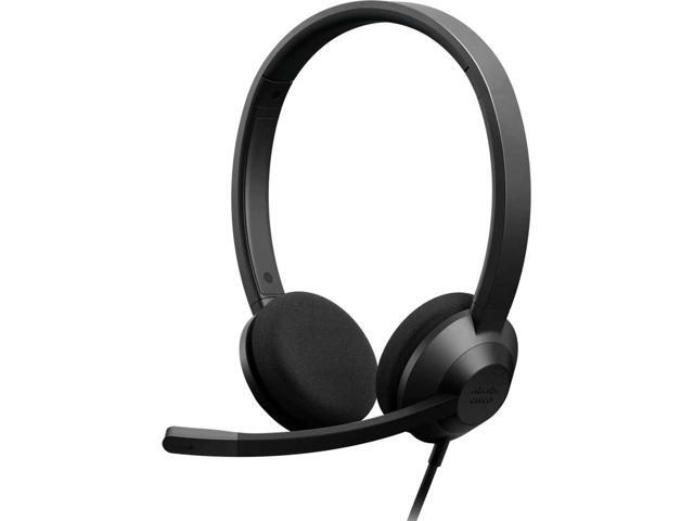 Cisco Headset 322 Wired Dual On-Ear - Carbon Black - USB HS-W-322-C ...
