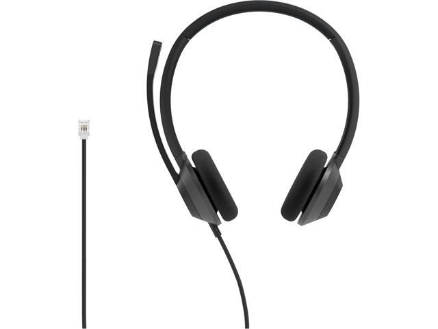 Cisco 322 Wired Headset - Dual On-Ear - Binaural - 6.56ft Cable - Noise ...