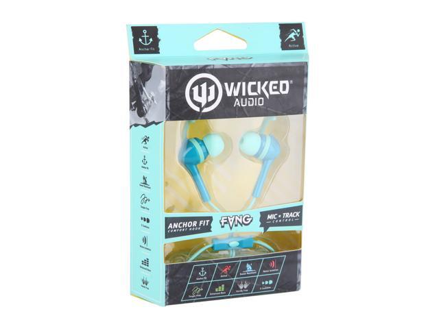 Wicked WIC-WI-3352 Fang In-Ear Headphones Blue/Aqua - Newegg.com