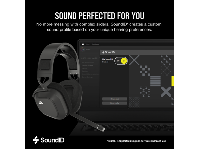 Corsair HS80 MAX Wireless Multiplatform Gaming Headset with Bluetooth ...