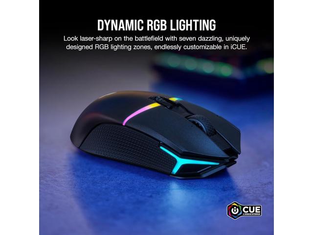 Corsair NIGHTSABRE WIRELESS RGB Gaming Mouse, hyper-fast sub-1ms ...