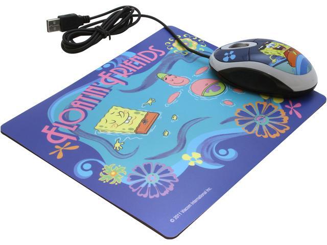 SAKAR Spongebob Squarepants 87062 Wired Optical Mouse and Mouse Pad Set ...