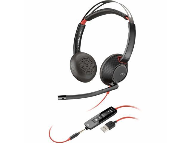 Poly Blackwire C5220 USB-A Headset, Noise Cancelling Microphone - Black ...