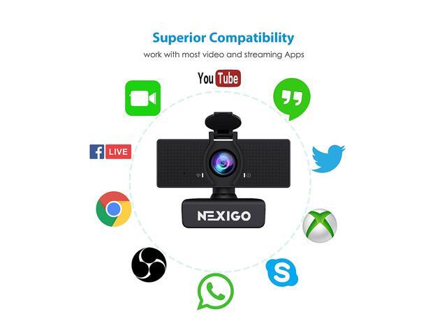 NexiGo N60 USB Computer Camera, 110-degree Wide Angle, Plug and Play ...