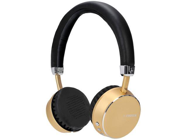 Fisher Gold FBHP300G Noise-Isolating On-Ear Bluetooth Headphones with ...