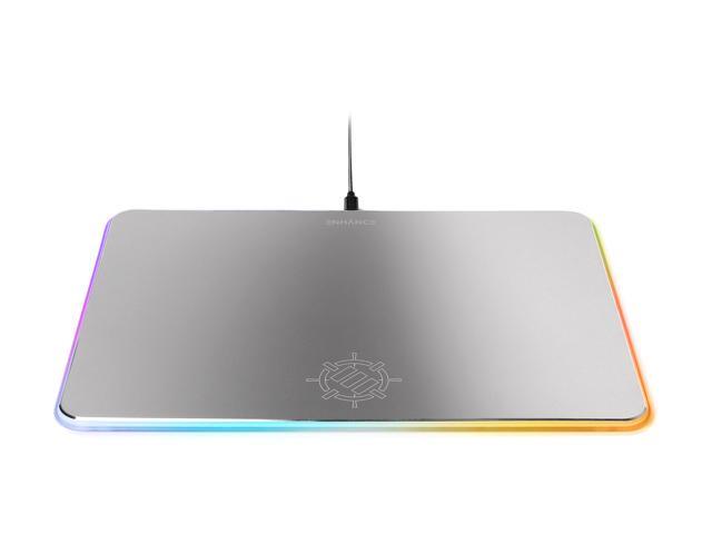 ENHANCE Metal LED Gaming Mouse Pad - Large Aluminum Alloy Surface with ...